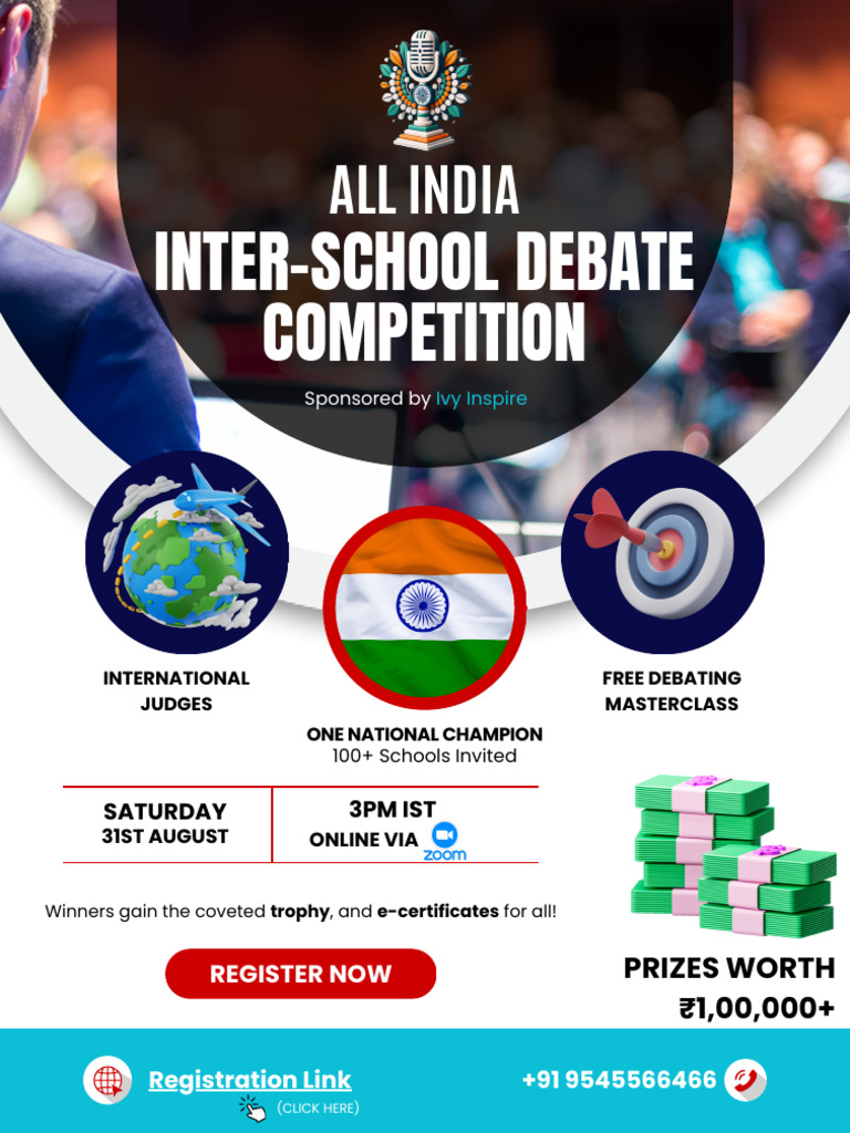 All India Debate Competition 2024-25 - Register Now!-3 | PDF