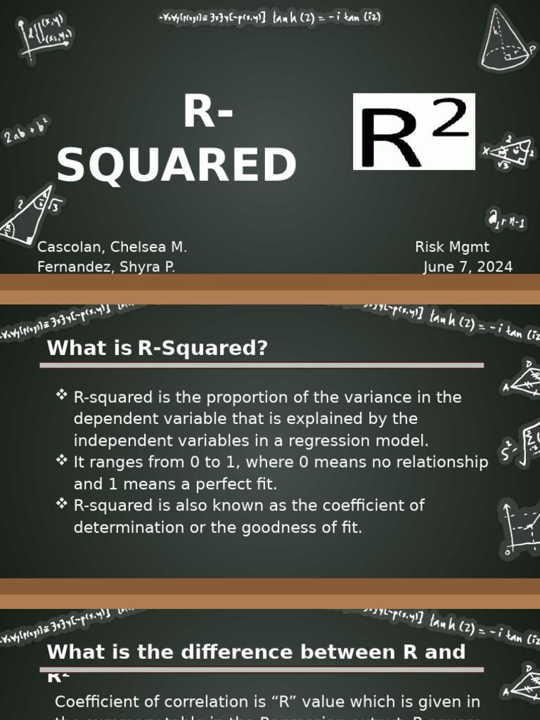 R Squared | PDF | Coefficient Of Determination | Actuarial Science