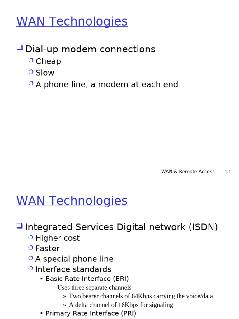 WAN Technology | PDF