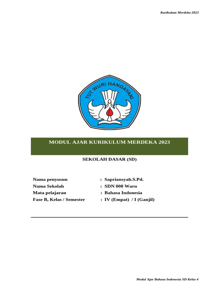 Modul Bindo Bab 1 | PDF