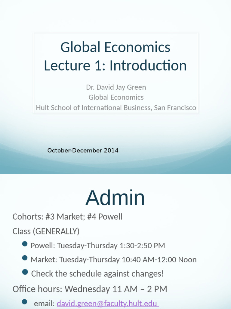 Lecture 1 Intro and PPF | PDF