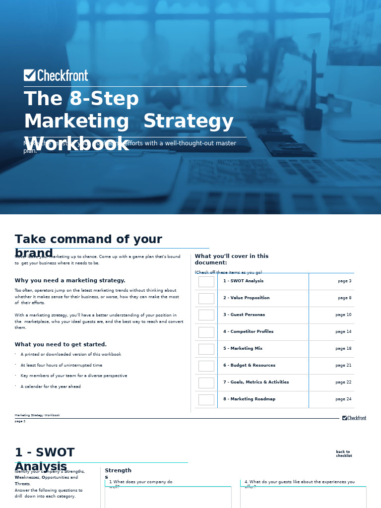 The 8-Step Marketing Strategy Workbook | PDF The 8-Step Marketing Strategy Workbook | PDF