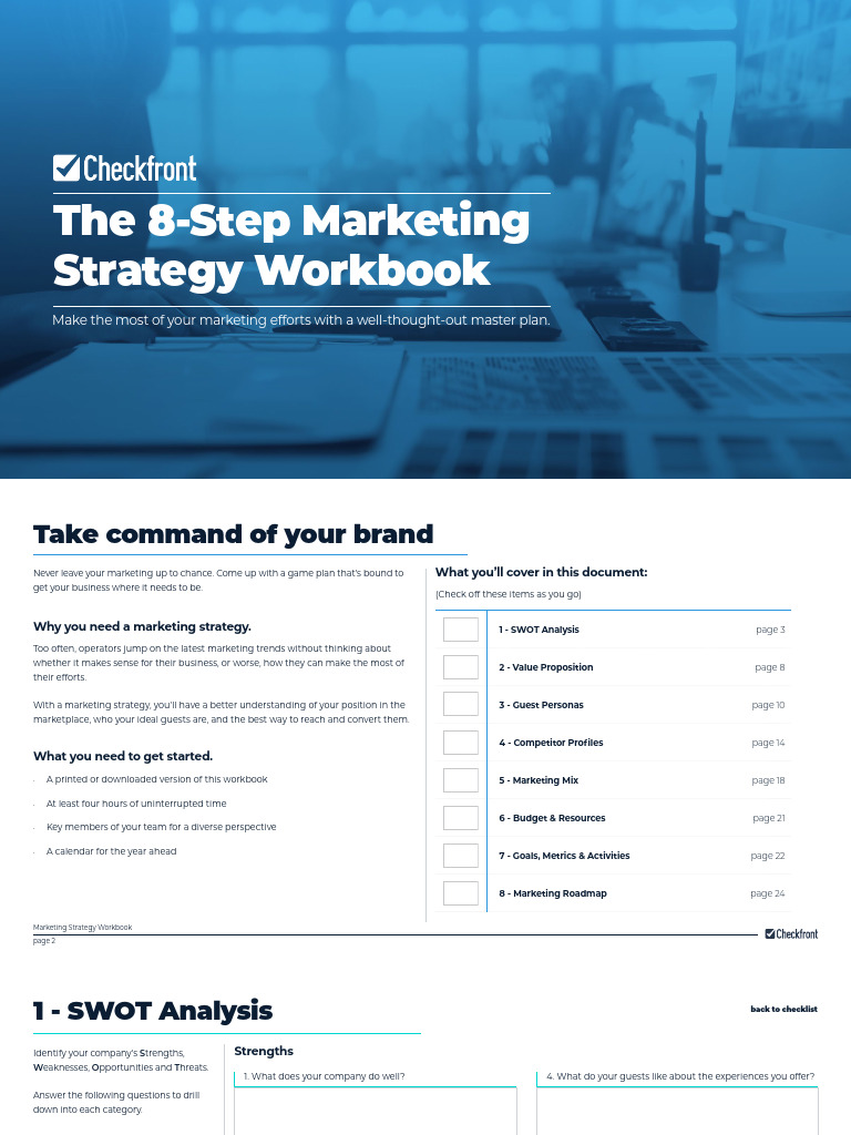 The 8-Step Marketing Strategy Workbook | PDF