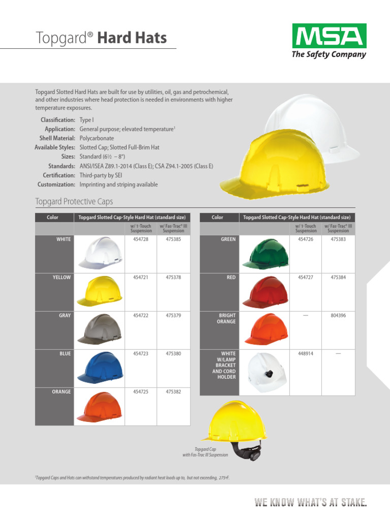 MSA - Topgard Bulletin | PDF