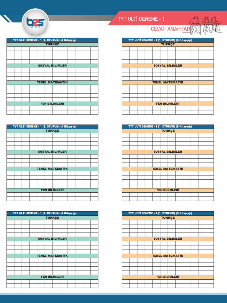 Tyt Ulti Serisi - 1 Cevap Anahtari | PDF
