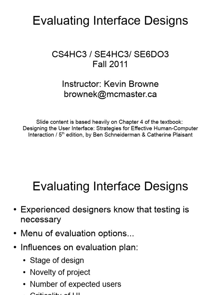 05-Evaluating User Interface | PDF