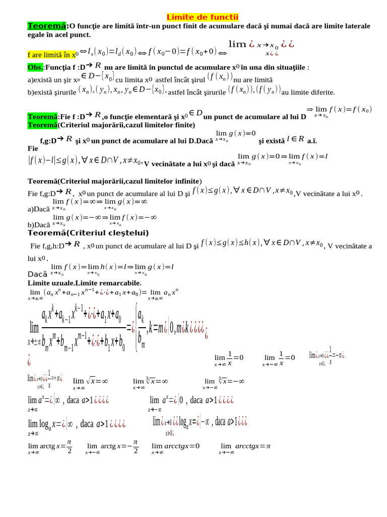 Limite de Functii | PDF