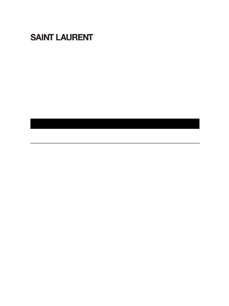 Facture YSL | PDF