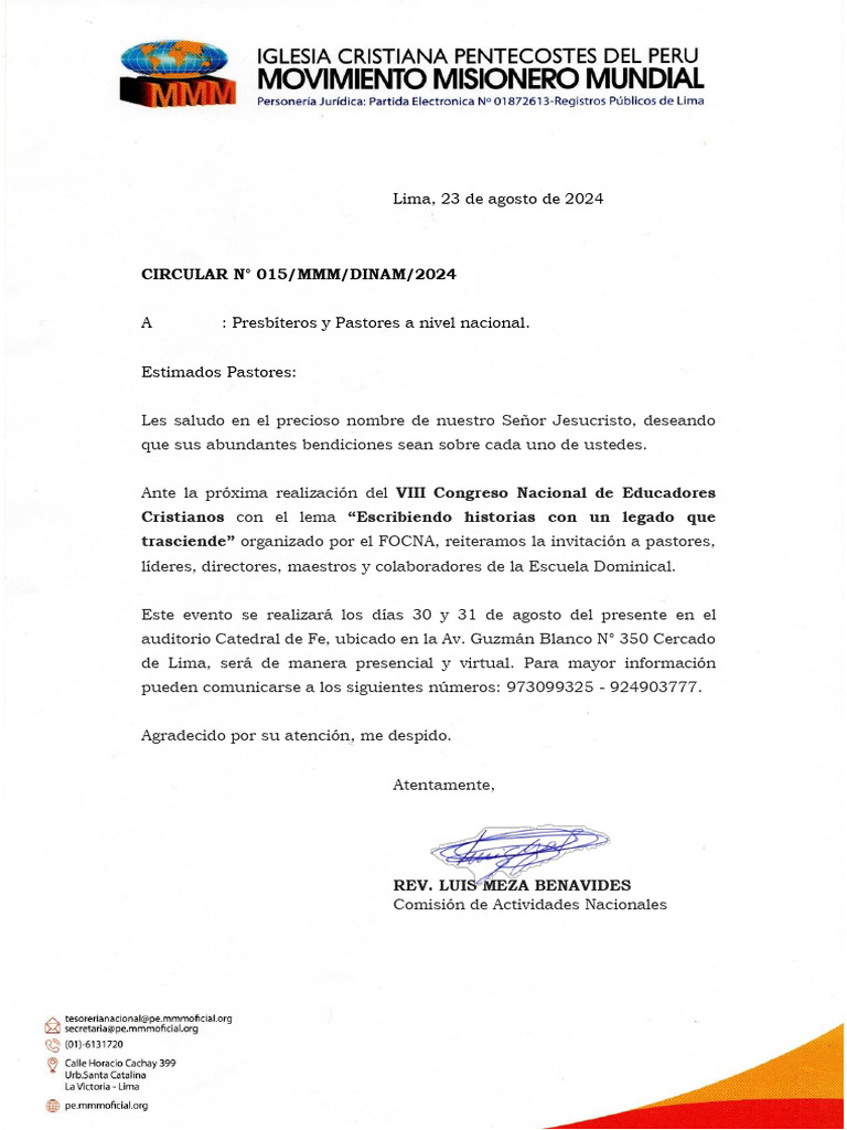 Circular 015-Mmm-Dinam-2024 | PDF