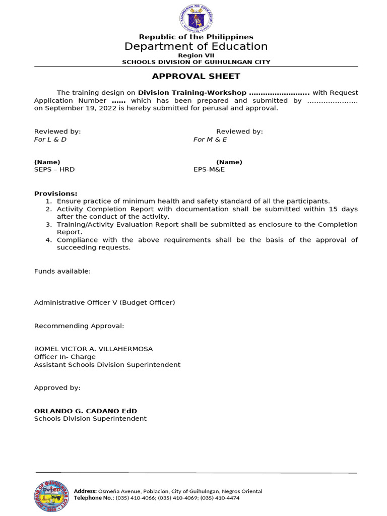 Activity Design Template 2023 | PDF | Needs Assessment | Teachers
