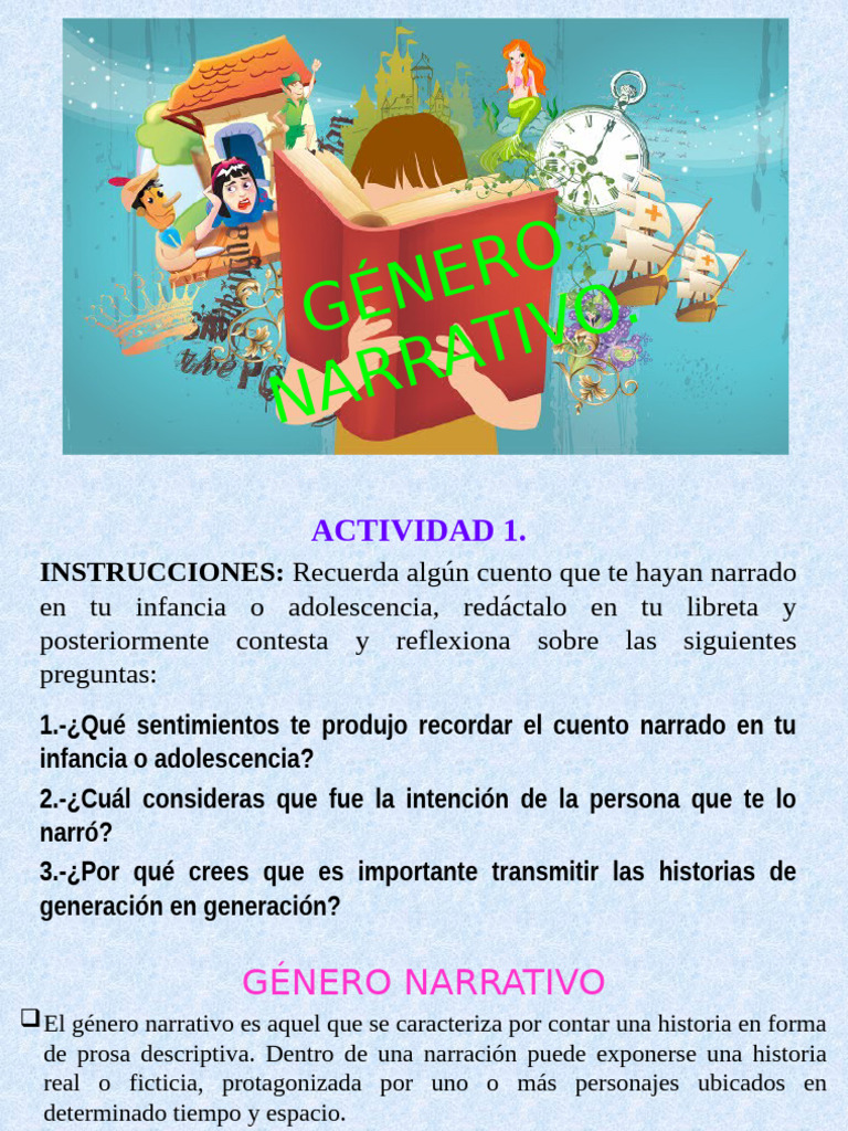 Genero Narrativo | PDF | Narración | Ficción de terror