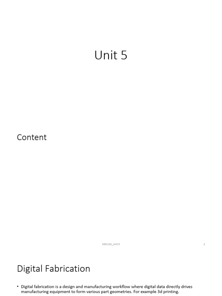 Unit 5 and 6 MEC 135 | PDF