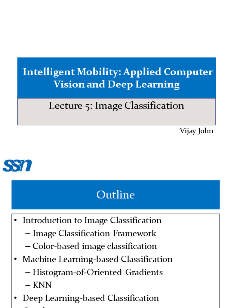 Lec5 ImageClassification | PDF