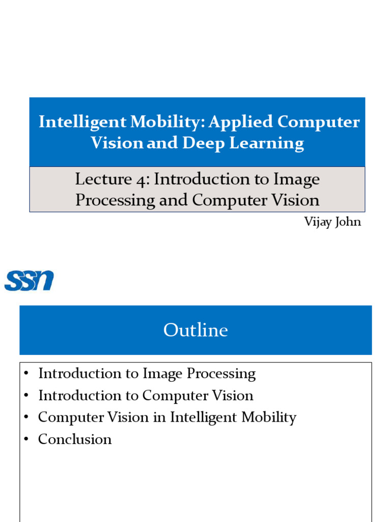 Lec4 Introduction ImageProcessing ComputerVision | PDF
