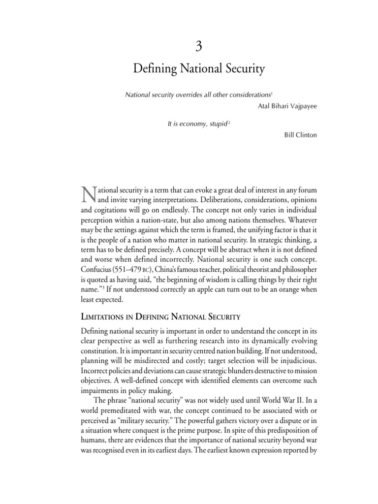 Defining National Security | PDF