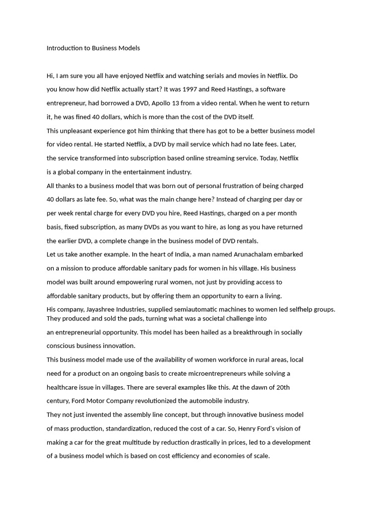 New Age Business Models | PDF