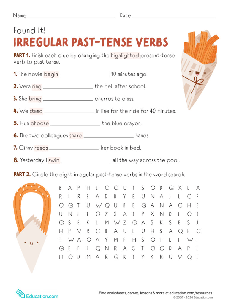 Irregular Past Tense Verbs | PDF