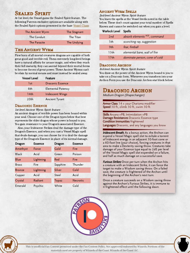 Vessel - Sealed Spirits (Archmage) | PDF