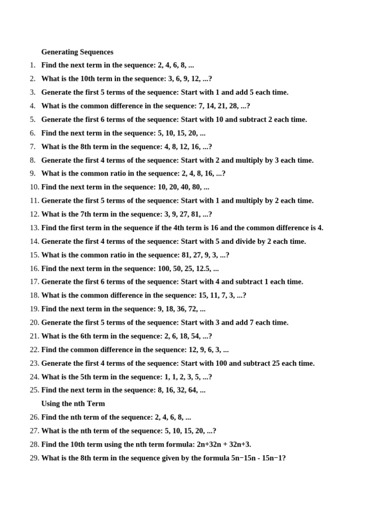 Generating Sequences | PDF