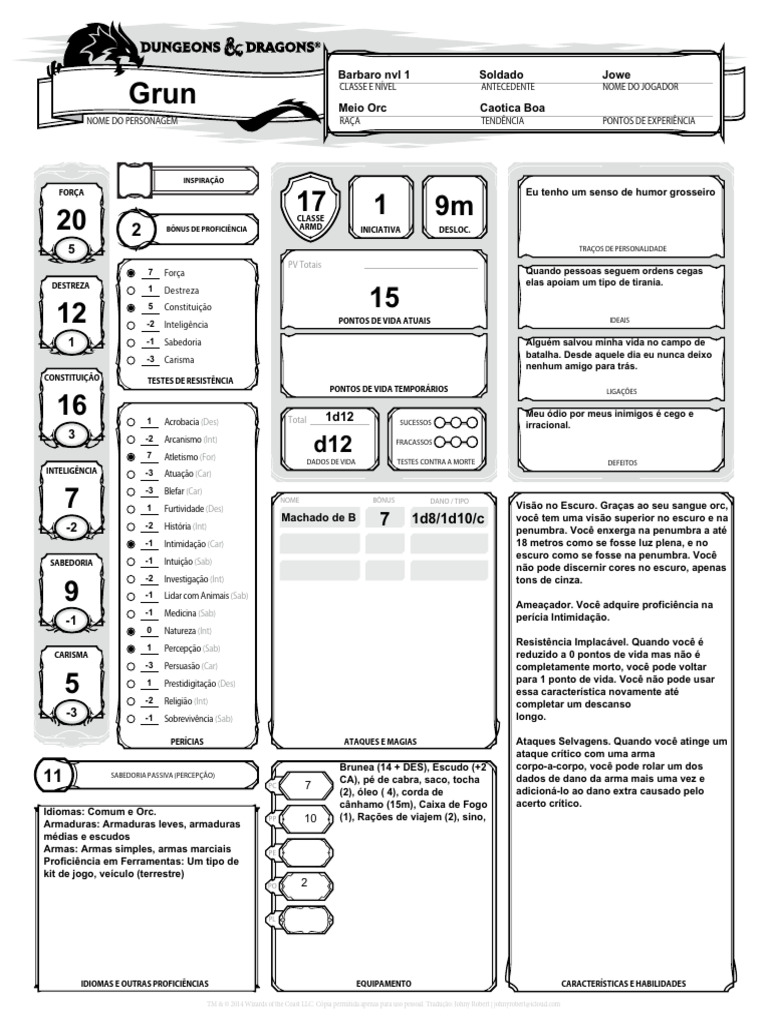 DD 5ED - Jowe Barbaro. | PDF