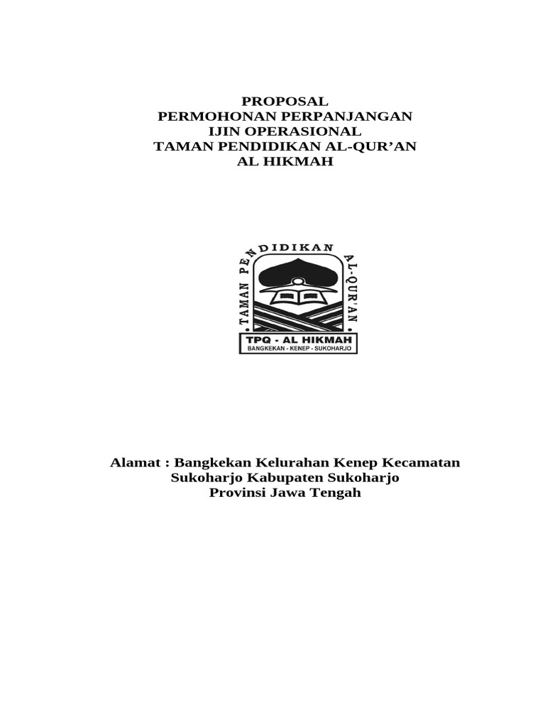 Proposal Perpanjangan Ijop | PDF