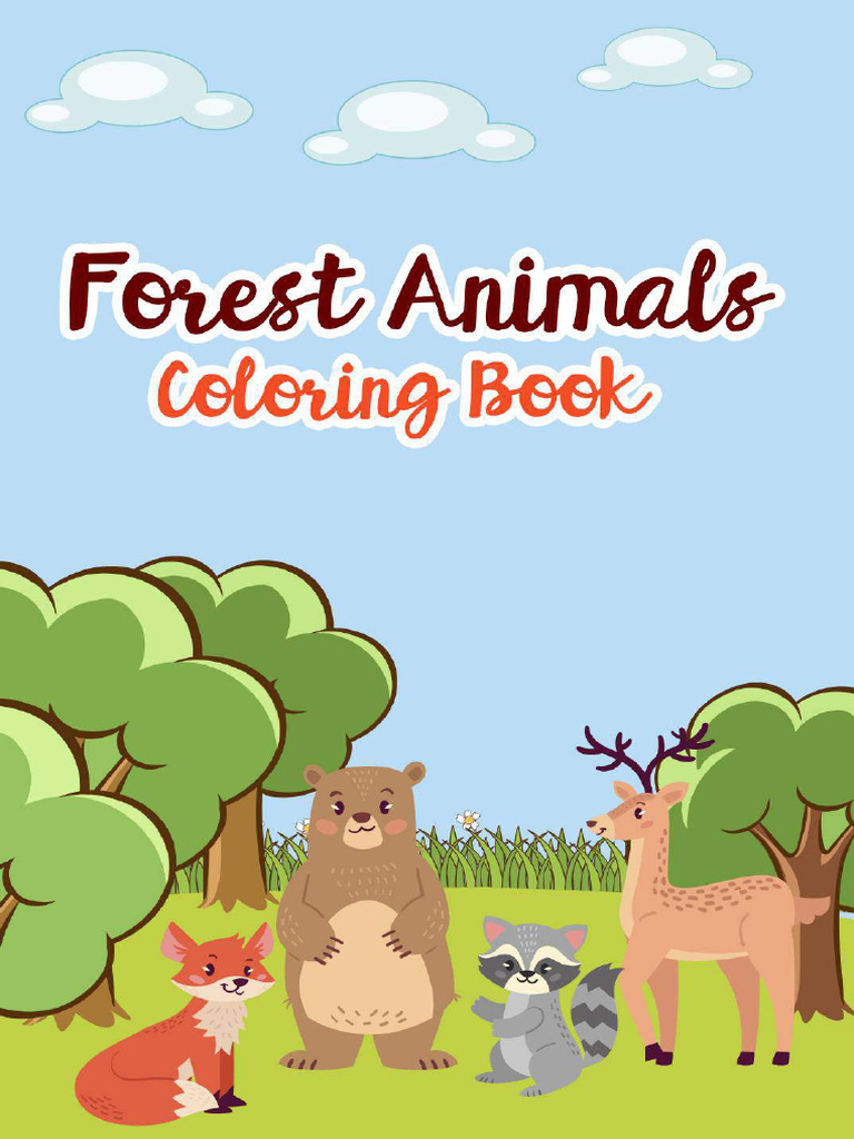Forest Animals Coloring Book Author Worksheetspdf | PDF