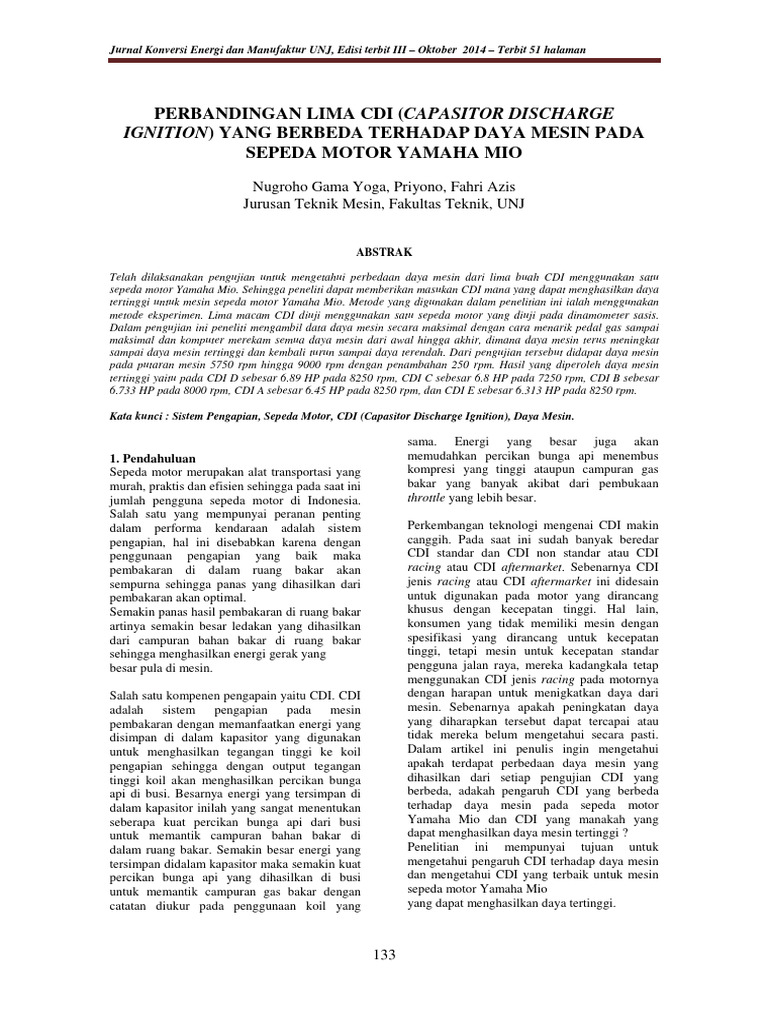 Perbandingan Cdi | PDF