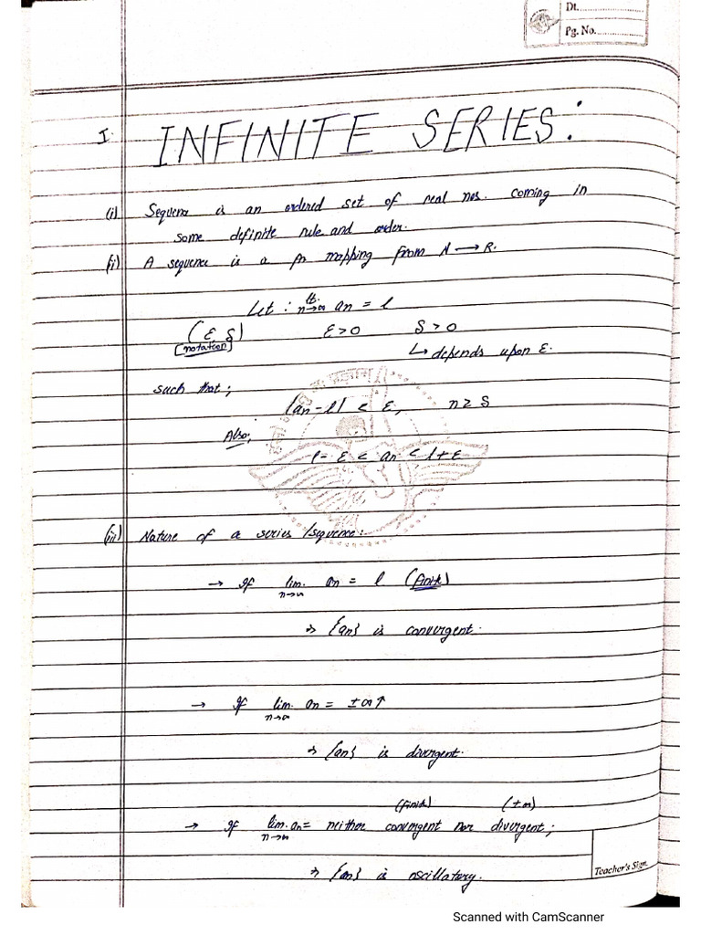 Infinite Series - 1 | PDF