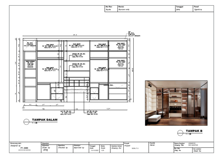 Tampak Dalam: No Rev Revisi Tanggal Paraf | PDF