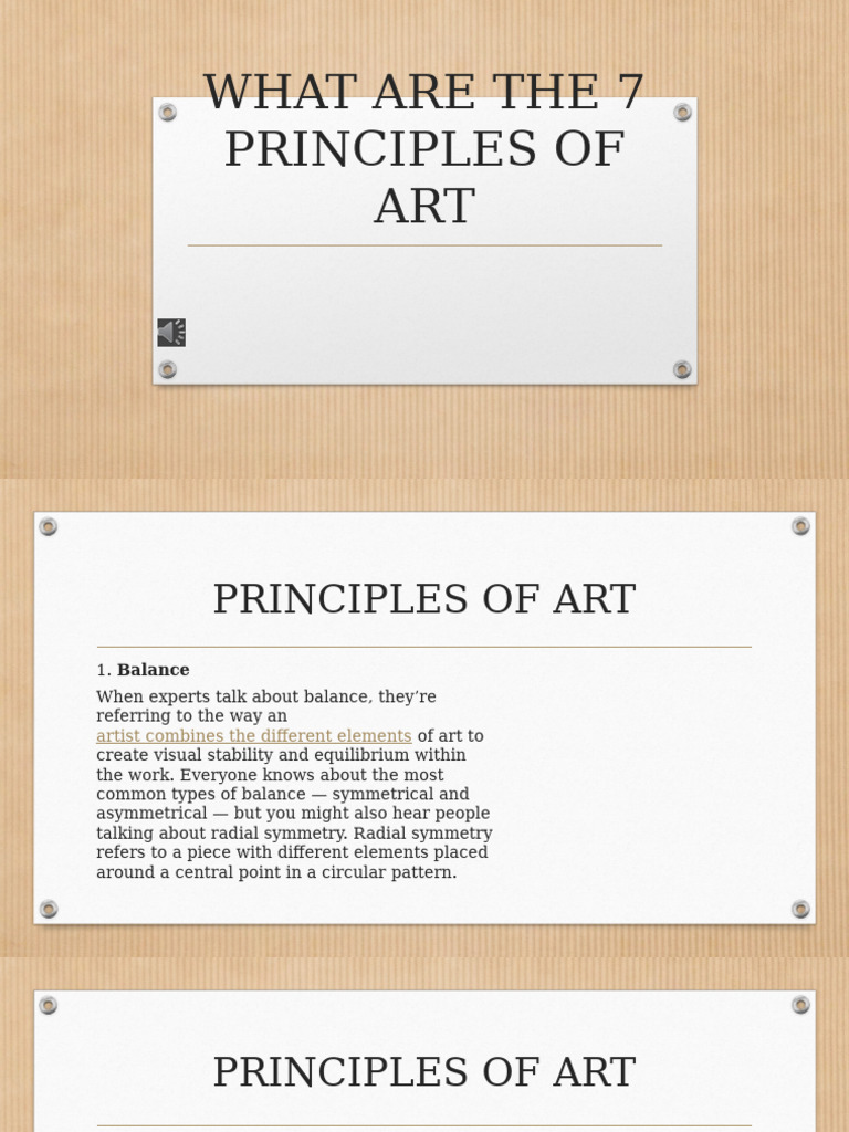 What Are The 7 Principles of Art | PDF