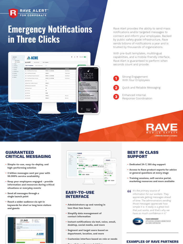 Corporate Rave Alert Info Sheet | PDF