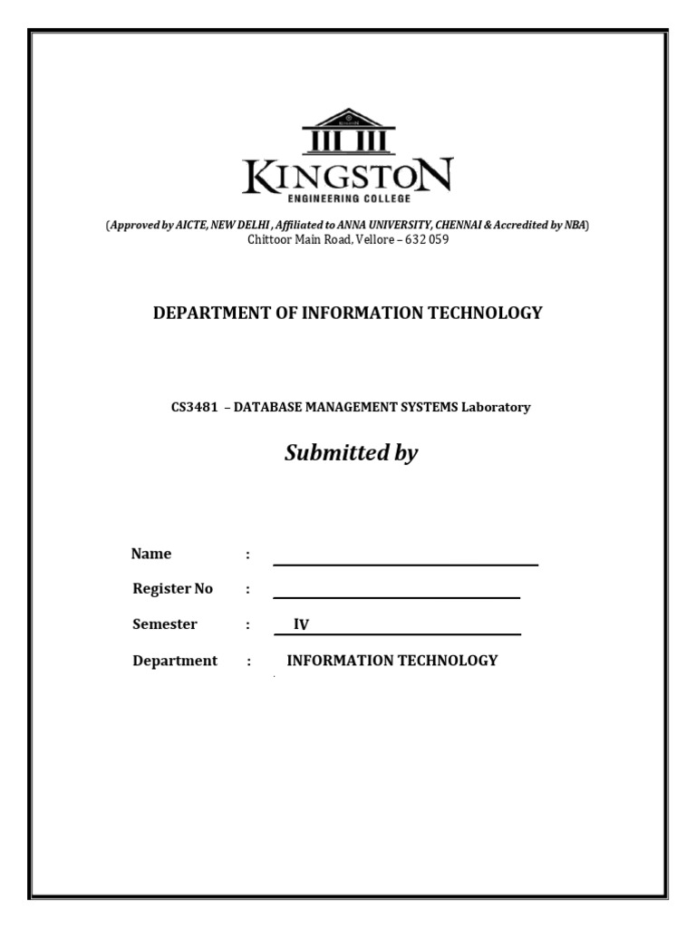 Final Dbms Record Pdf 