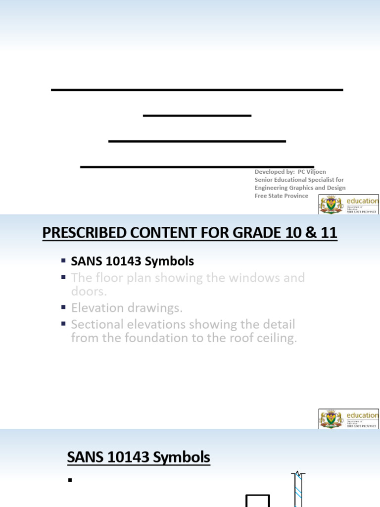 11.2.1.2 Civil SANS 10143 - Floor Plan - Symbols of Fixtures | PDF