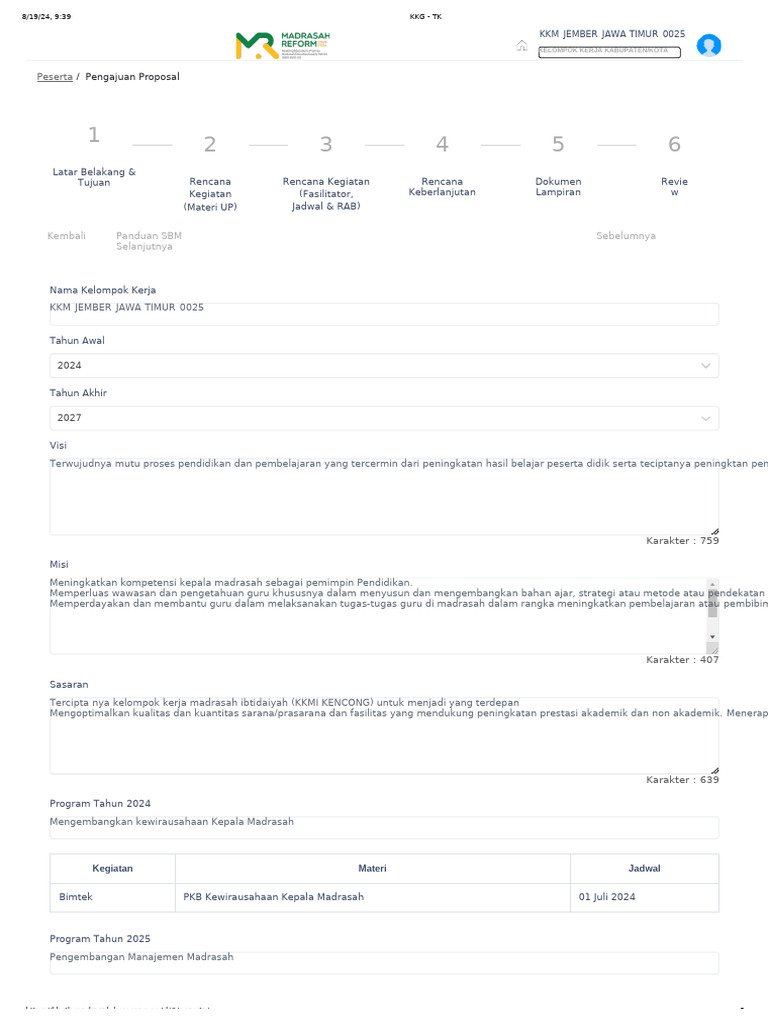 Pengajuan Proposal: Kembali Panduan SBM Sebelumnya Selanjutnya | PDF