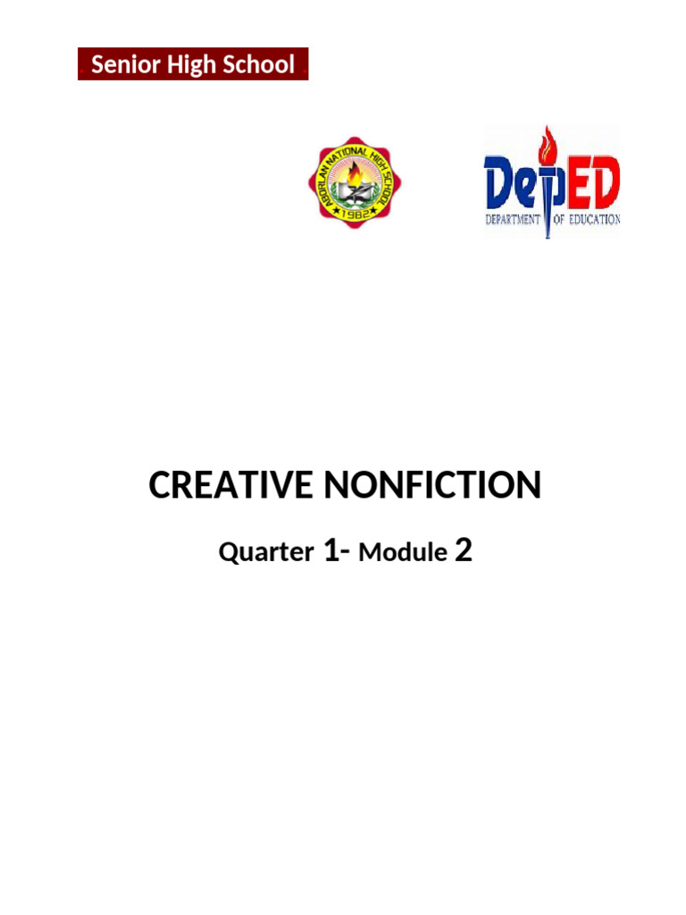 Creative Nonfiction LM Q1 Module 2 | PDF | Creative Nonfiction | Non ...