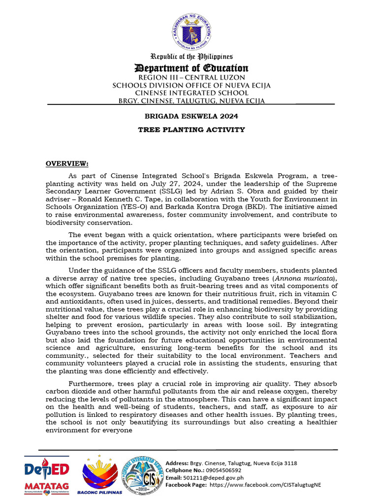 Acr Tree Planting 2024 | PDF