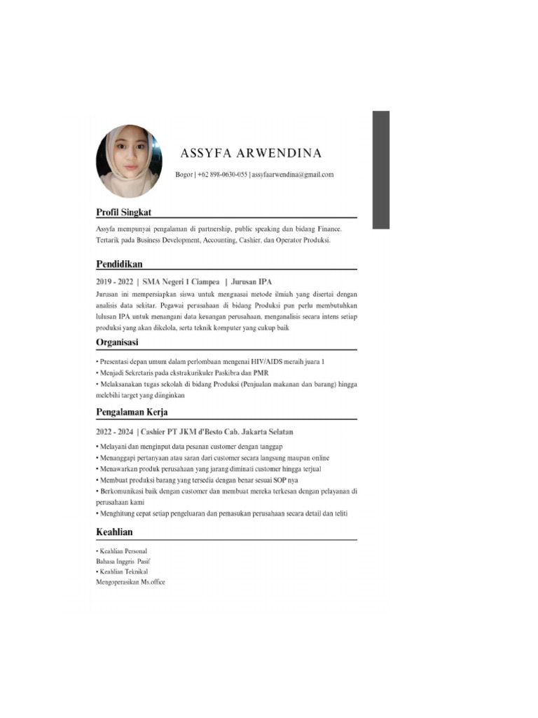 Assyfa Arwendina | PDF