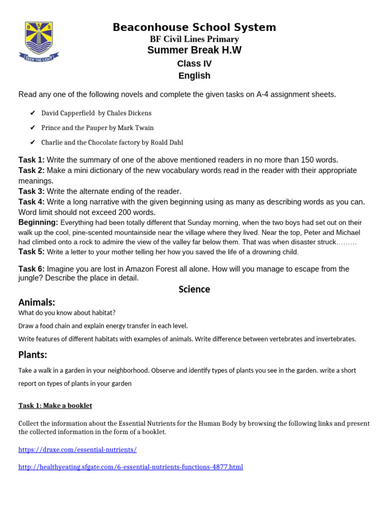 Summer Break | PDF