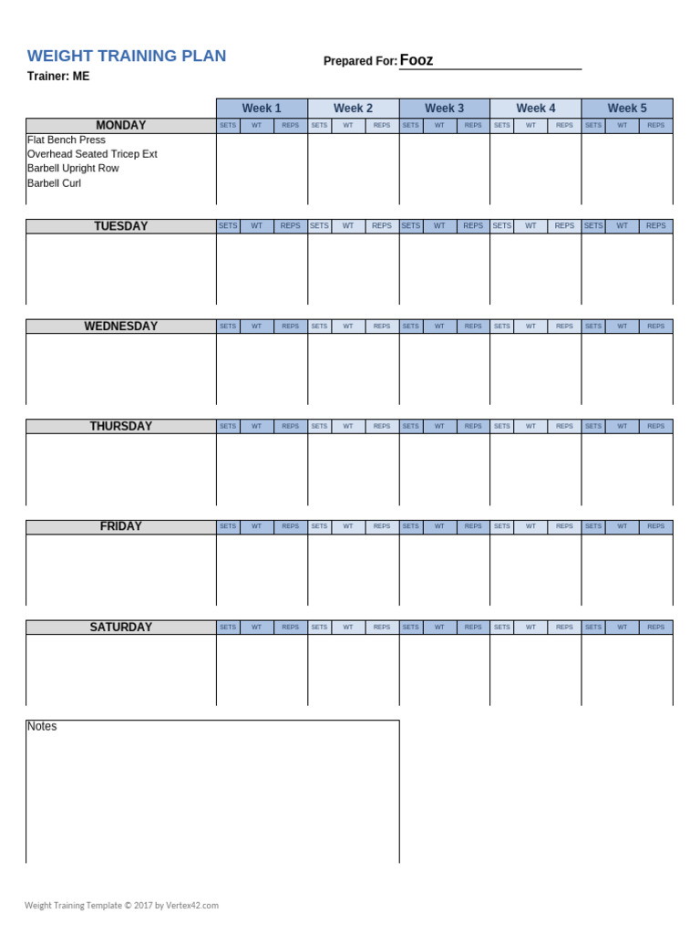 Weight Training Plan | PDF | Human Body Weight | Nutrition