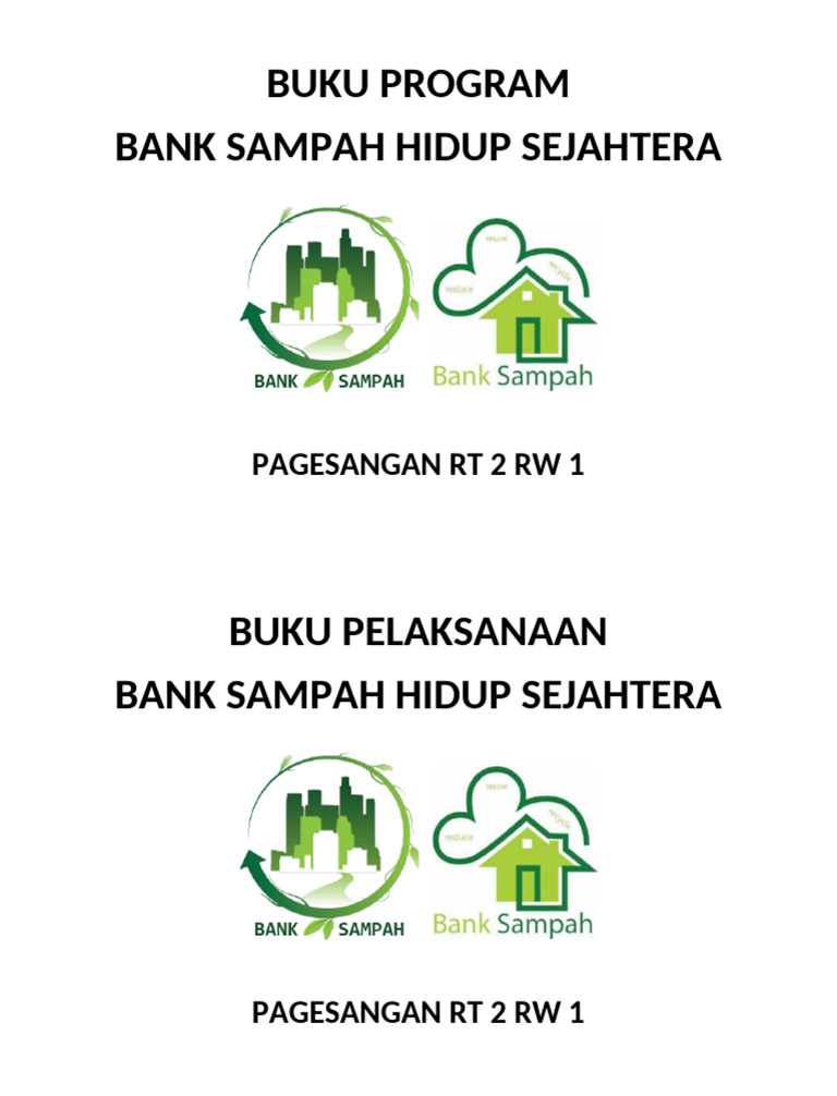 Cover Buku Bank Sampah | PDF