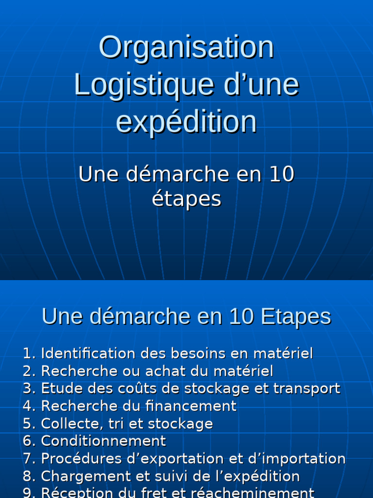 Organisation Logistique | PDF