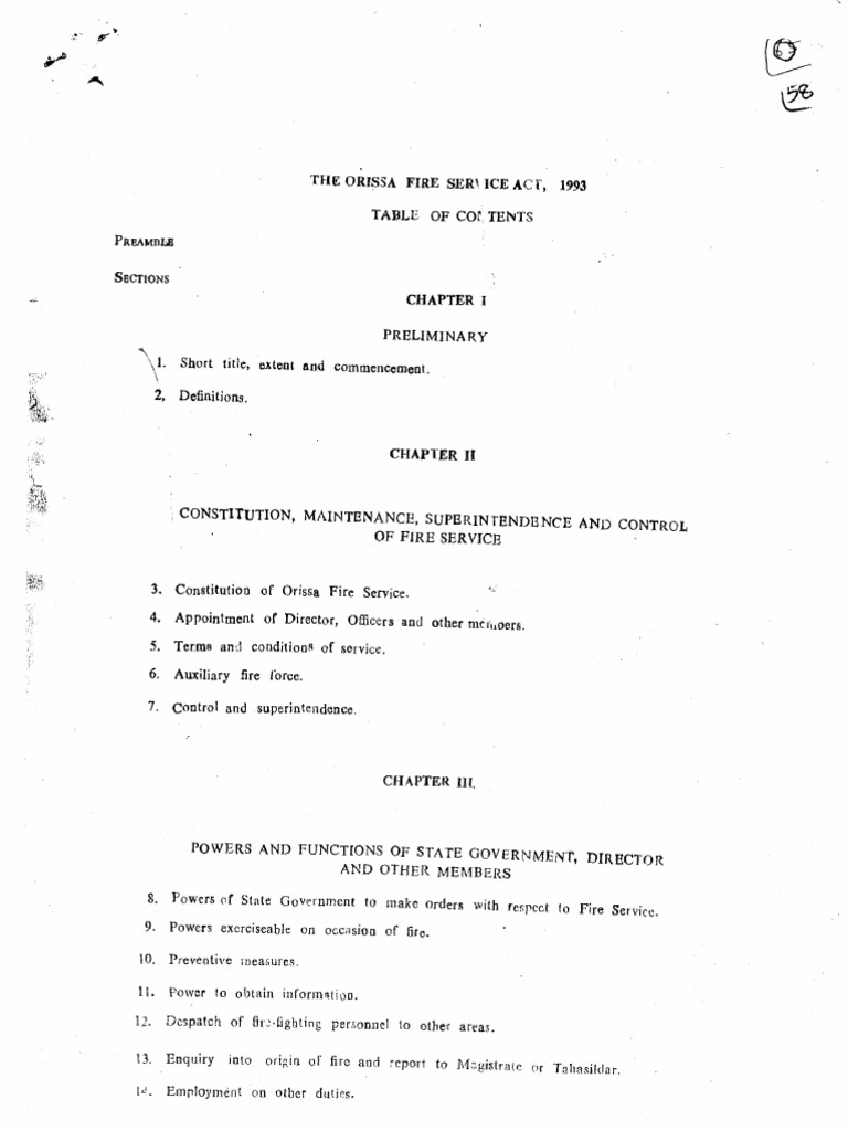 Odisha Fire Service Act, 1993 | PDF