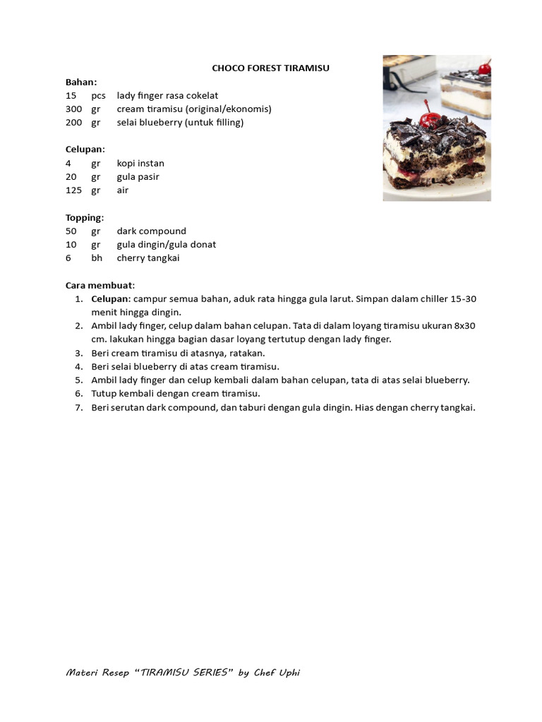 Choco Forest Tiramisu | PDF