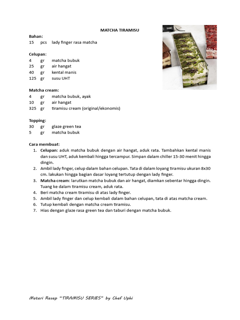 Matcha Tiramisu | PDF
