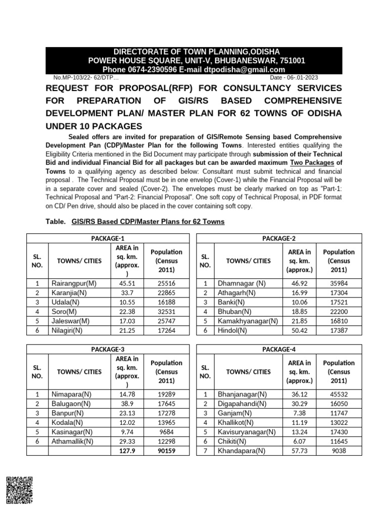 RFP 62 Towns Master Plan GIS-RS | PDF