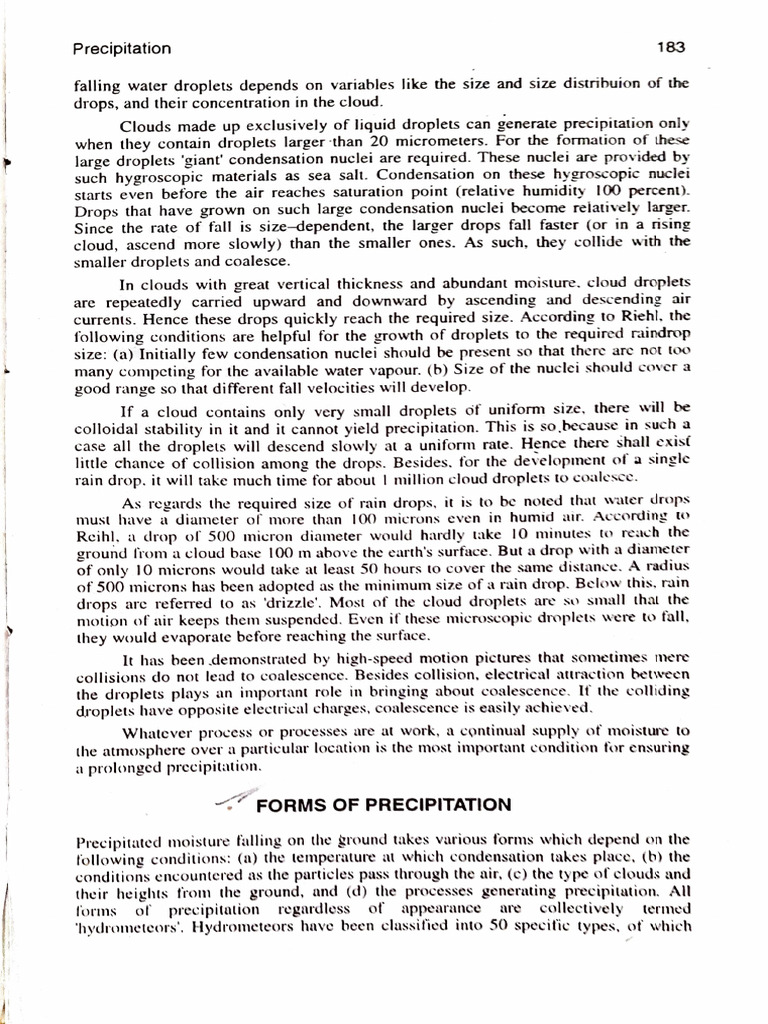 Precipitation Forms Types Regional and Seasonal Variability | PDF ...