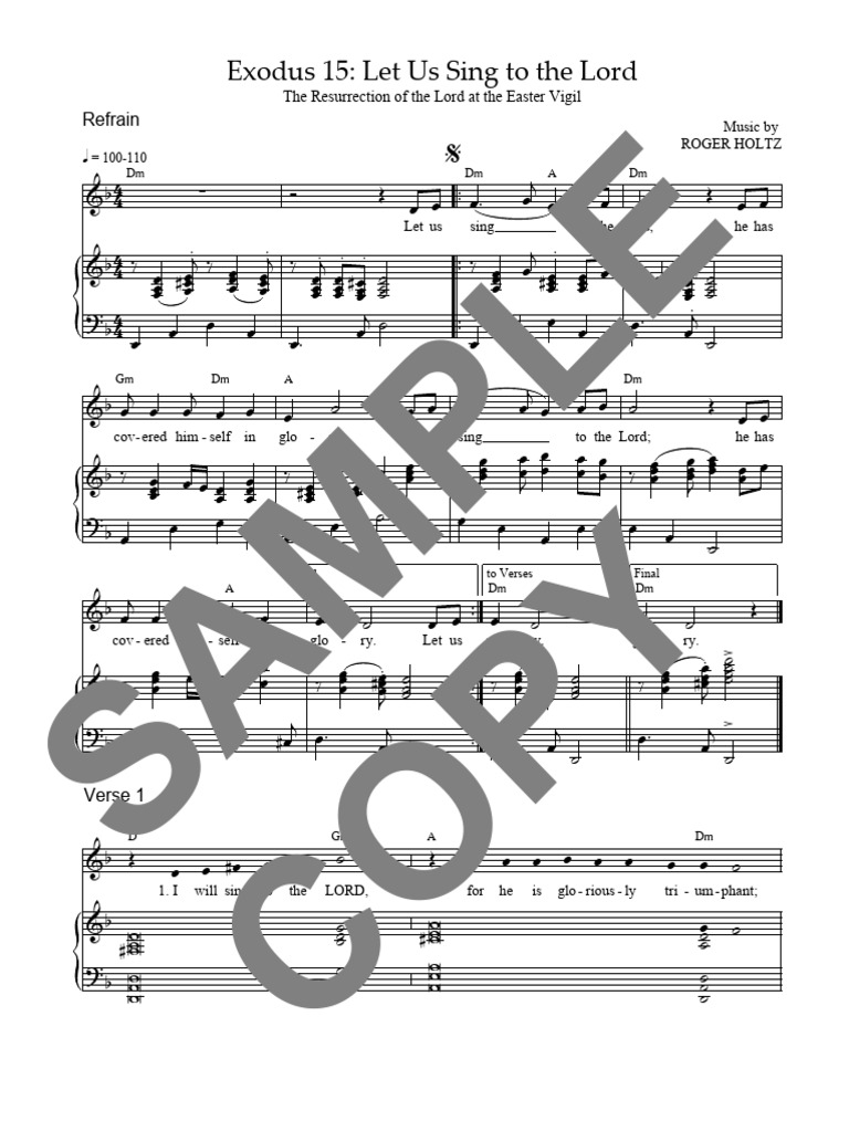 Ex 15 Let Us Sing Holtz ACCPrev | PDF | Catholic Liturgy | Worship