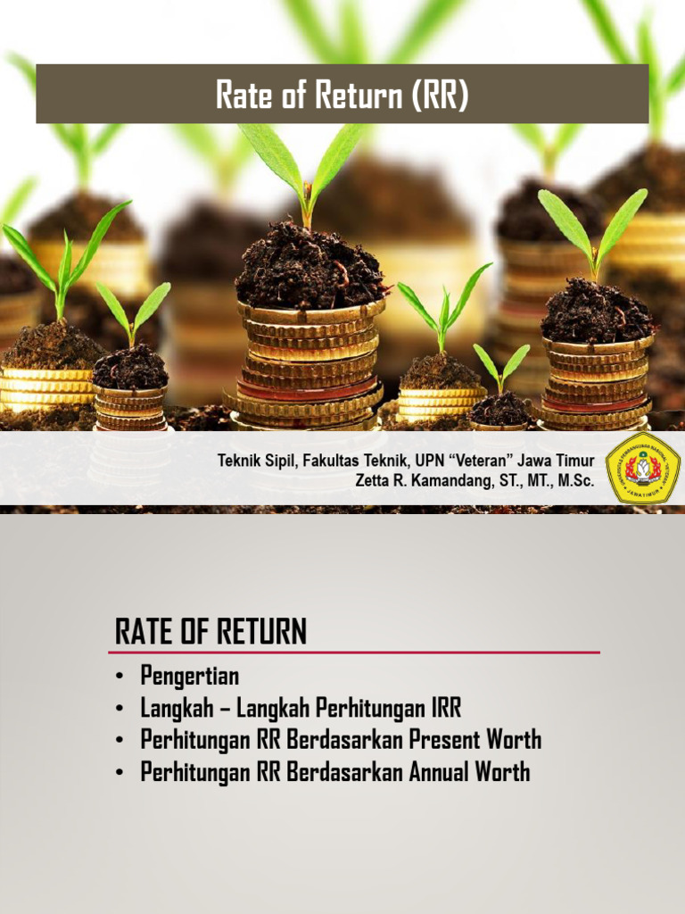 6 - Rate of Return (RR) | PDF