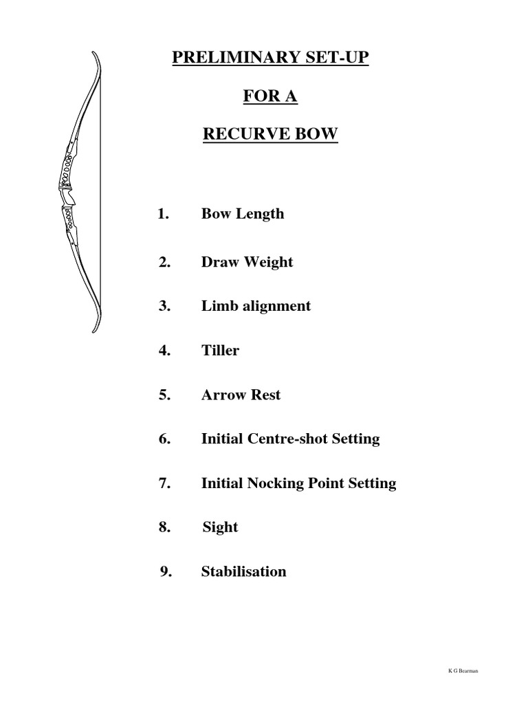 Preliminary_Set-up_Recurve Bow | PDF