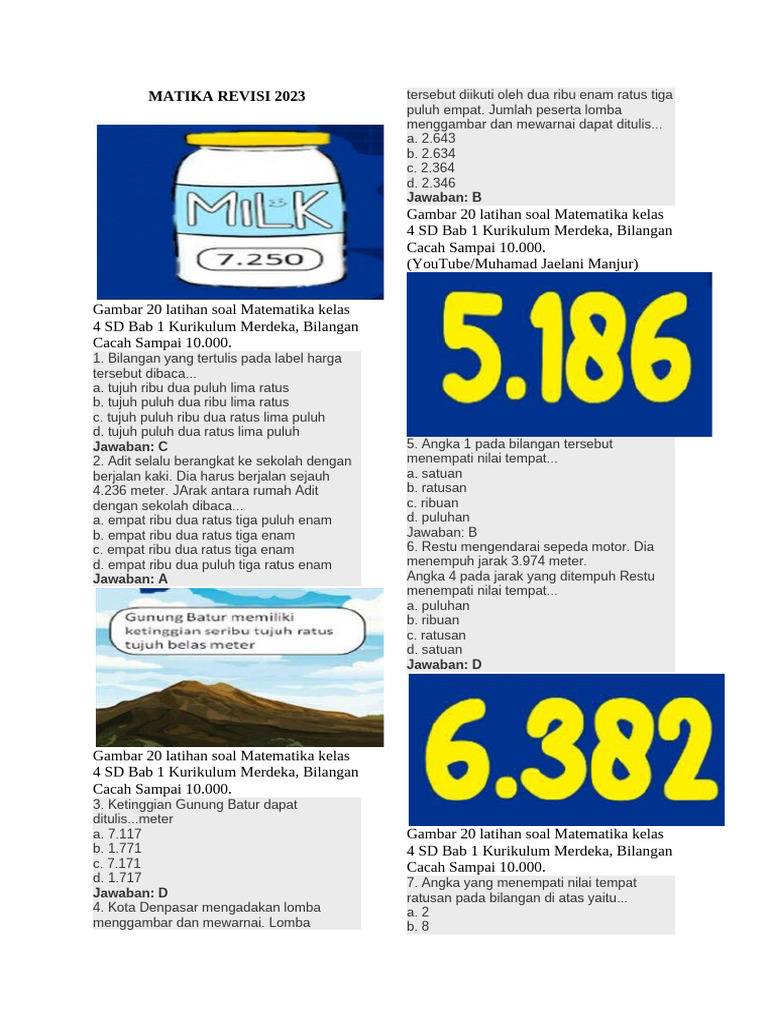 Matika Revisi 2023 | PDF